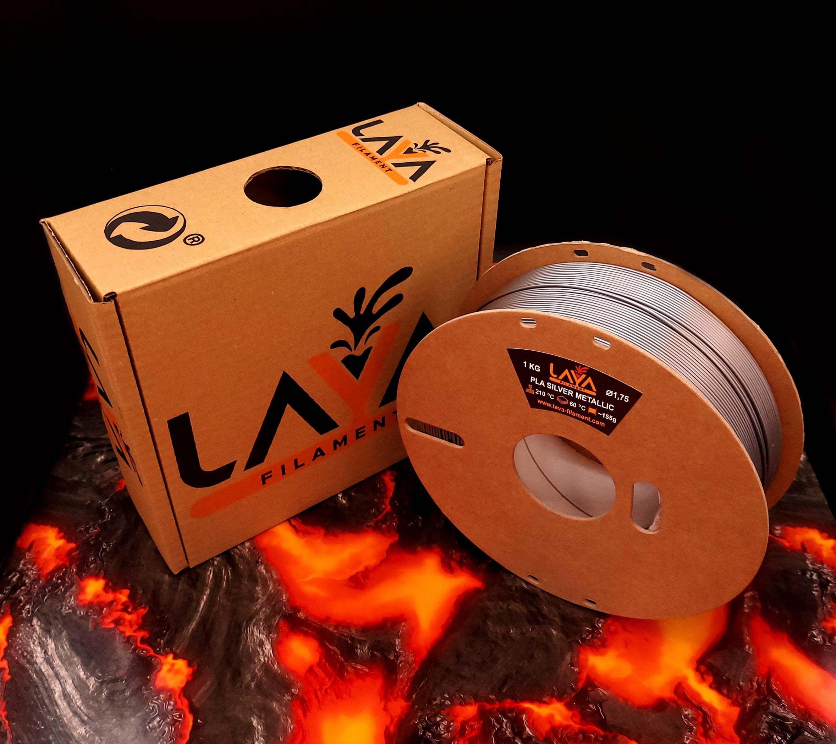 LAVA Filament PLA Silver Metallic - LAVA Filament